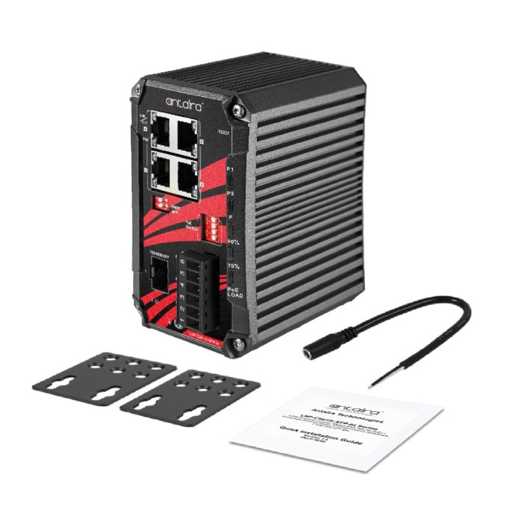 Antaira LNP-C501G-SFP-bt (-24 -T) PoE++ Switch | Free Shipping