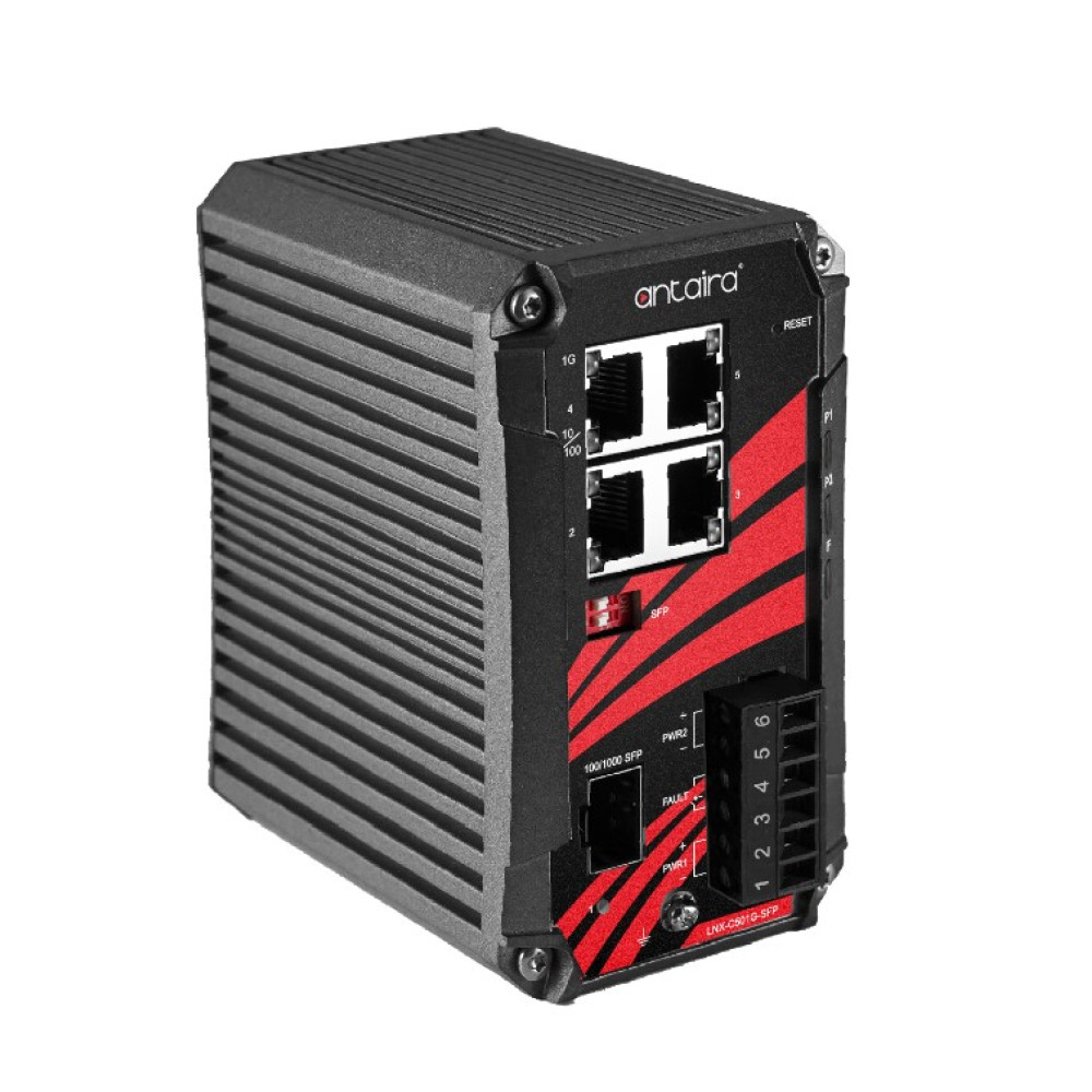 Antaira LNX-C501G-SFP (-T) Switch | Free Shipping